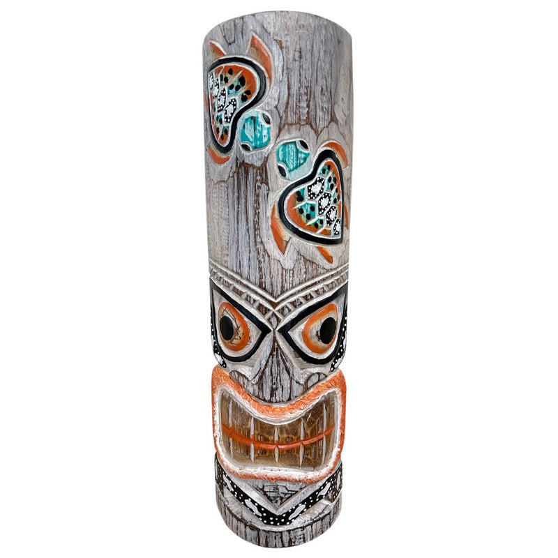 Longevity Tiki Mask 20" - Hand Carved Hawaiian Decor – Makana Hut