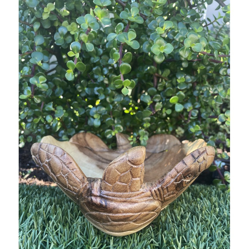 Double Honu Wooden Bowl 16"
