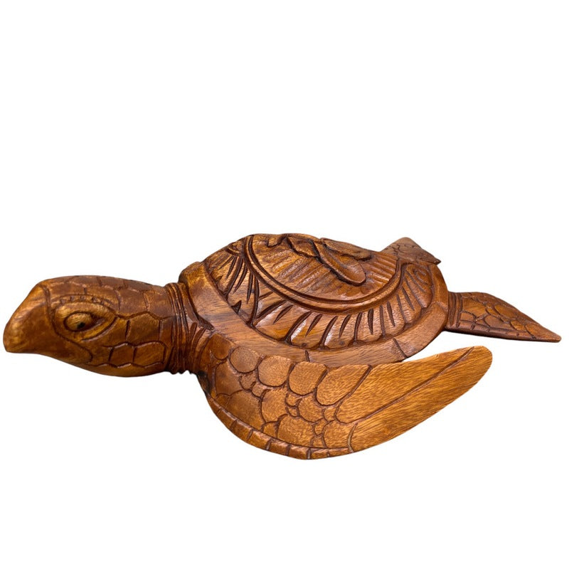 Hawaiian Sea Turtle with Hibiscus Flower | Ocean Life 12" – Makana Hut