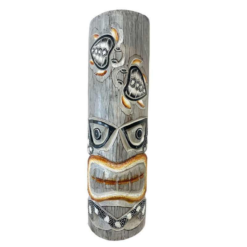Longevity Tiki Mask 20" - Hand Carved Hawaiian Decor
